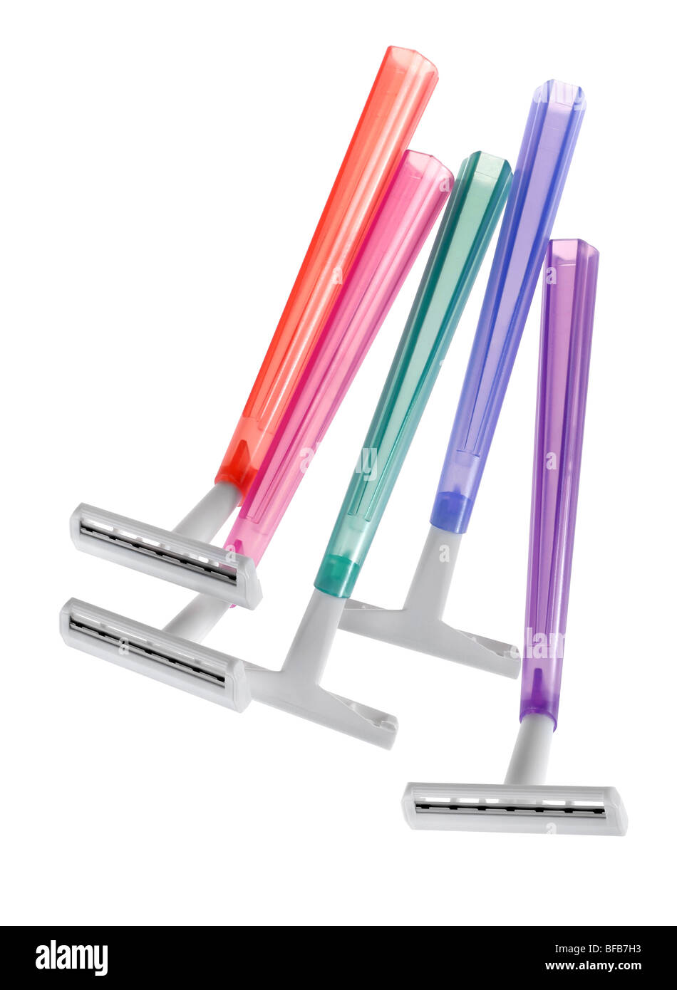 Women hygiene shaving appliance on white background Stock Photo - Alamy