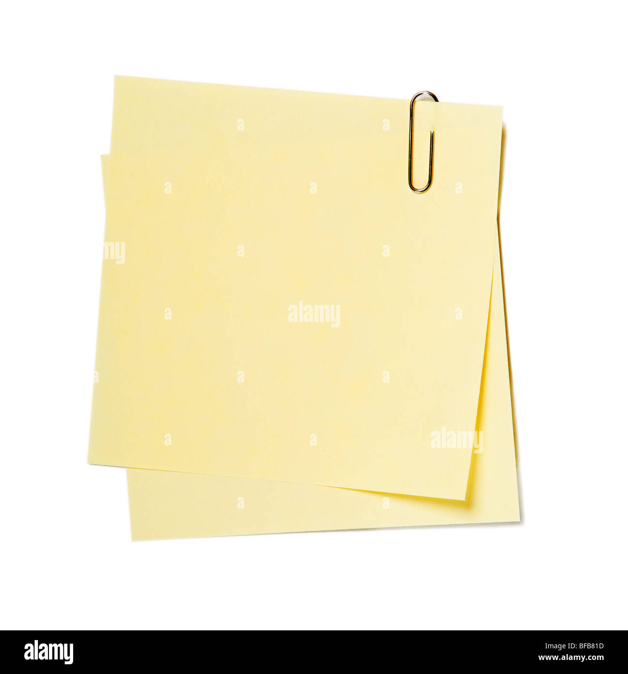 Notes , stickers with clip isolated on white Stock Photo - Alamy