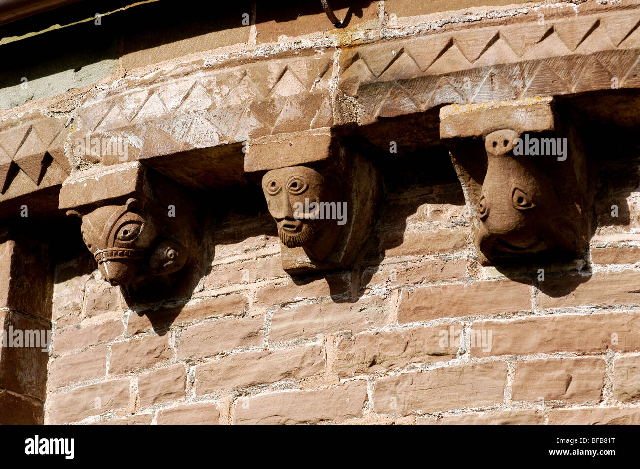 Kilpeck Church, Herefordshire, England, UK. Founded in 1140 and home to ...
