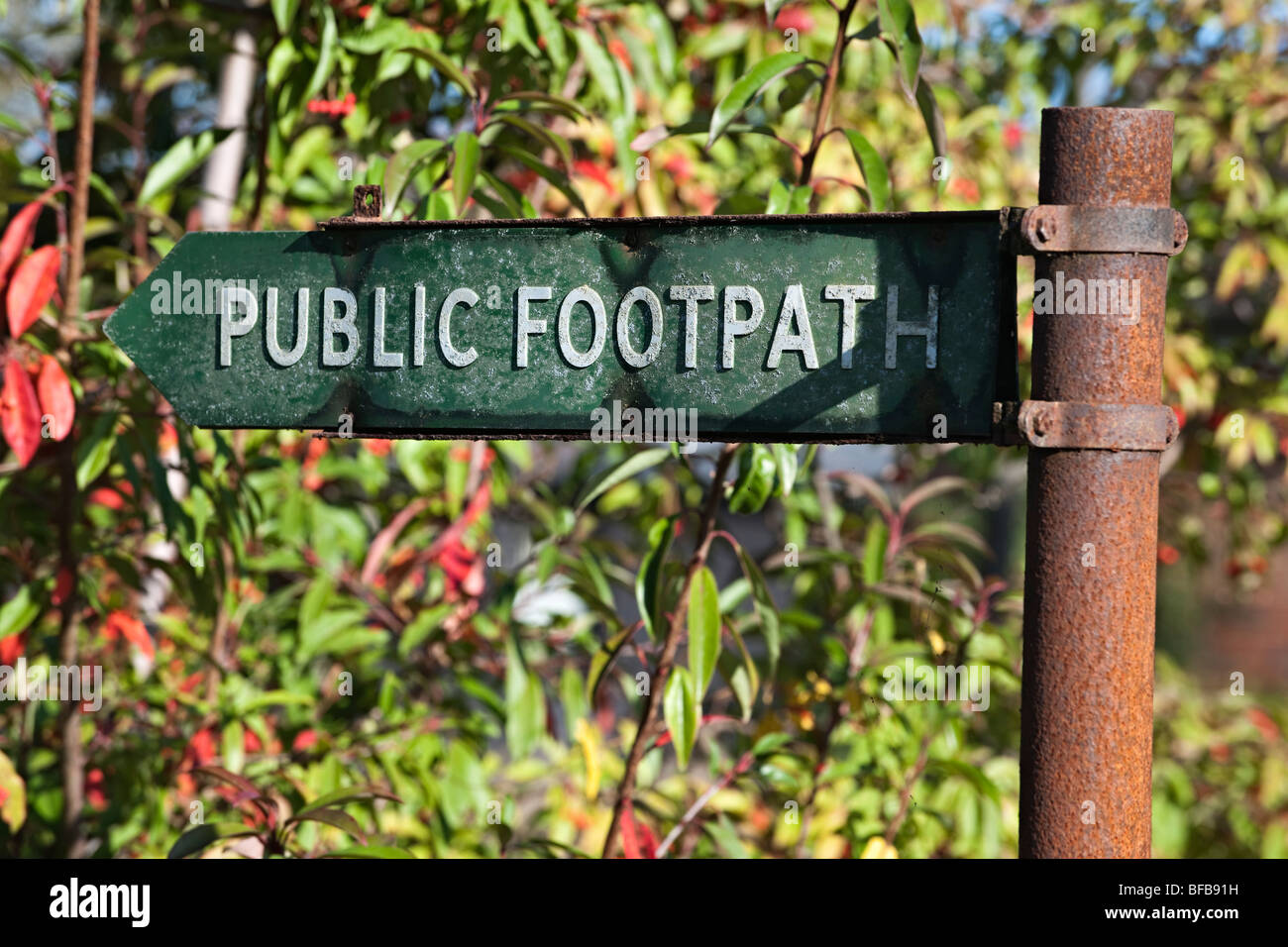 Public Footpath Sign Stock Photo - Alamy