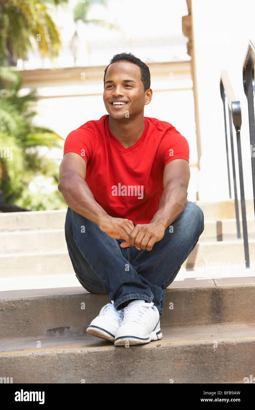 Man outside building hi-res stock photography and images - Alamy