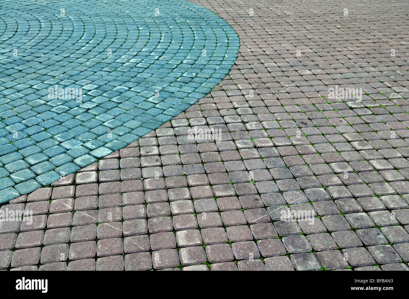 Color cobblestone pavement useful for background Stock Photo - Alamy