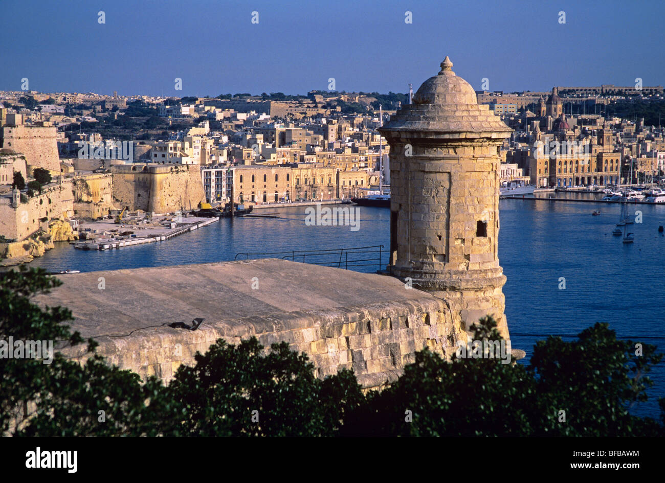 Malta - View of Valletta's Grand Harbour Stock Photo - Alamy