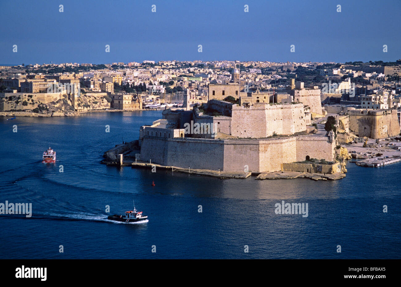 Malta - View of Valletta's Grand Harbour Stock Photo - Alamy