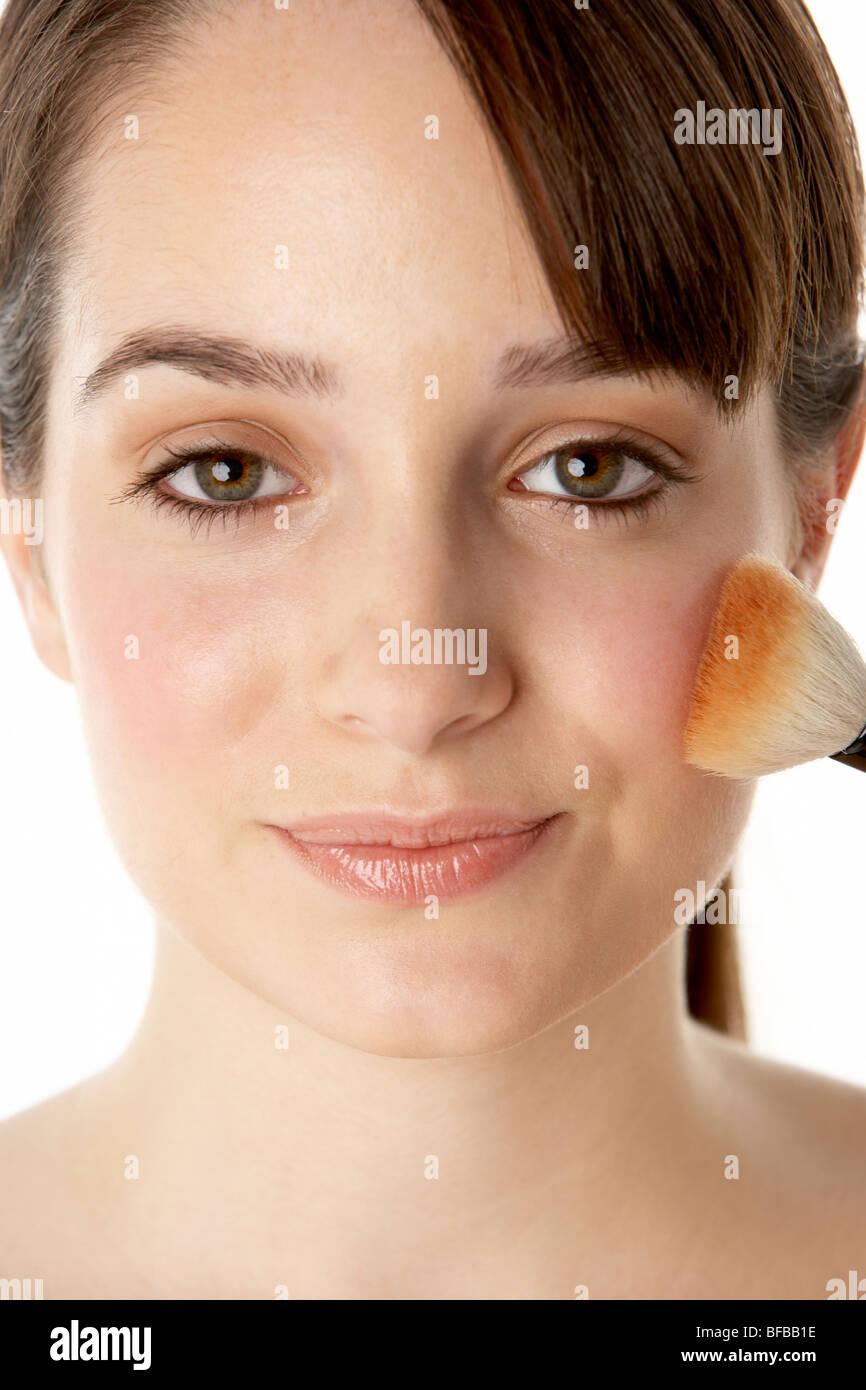 Teenage Girl Applying Make Up Stock Photo - Alamy