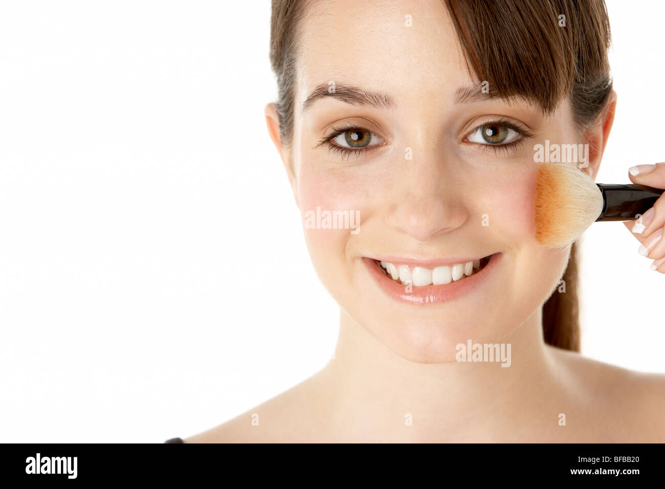 Teenage Girl Applying Make Up Stock Photo - Alamy