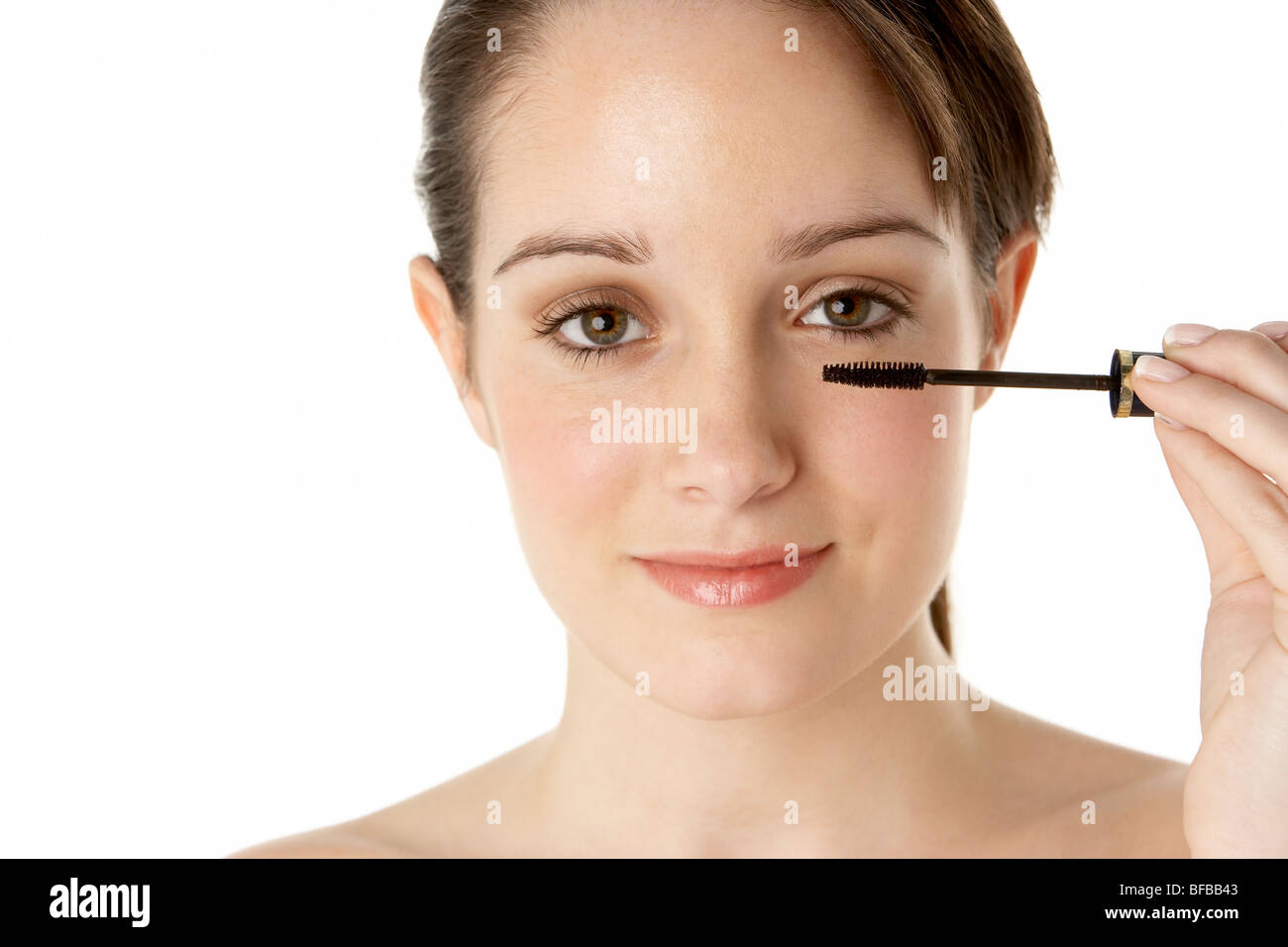 Teenage Girl Applying Make Up Stock Photo - Alamy