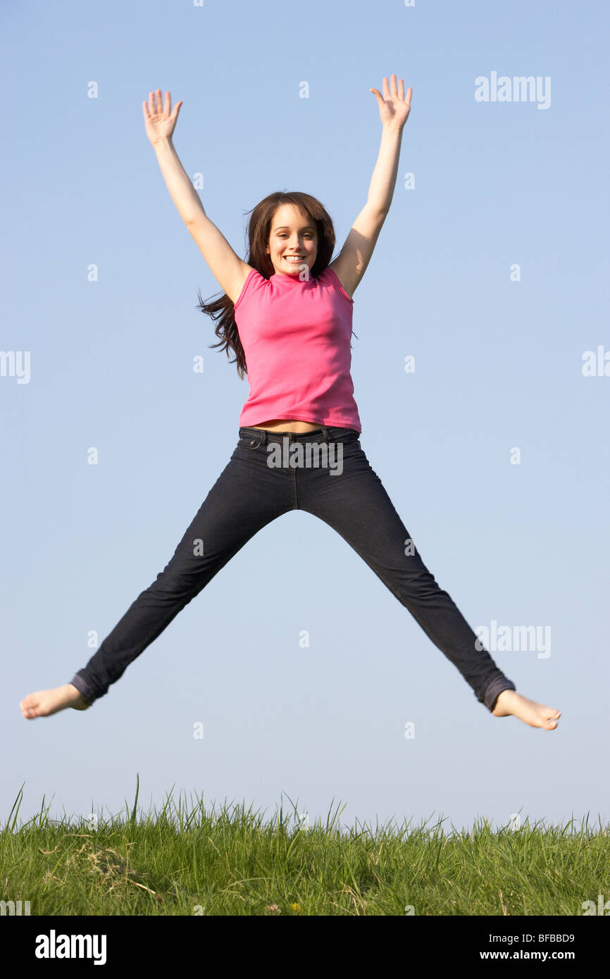 Star jump jumping hi-res stock photography and images - Alamy