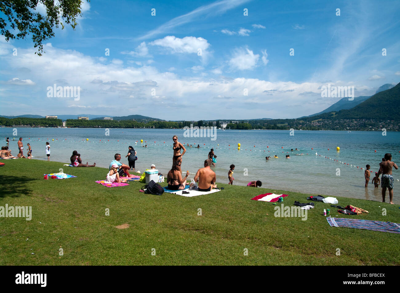 Annecy lake swimming hi-res stock photography and images - Alamy