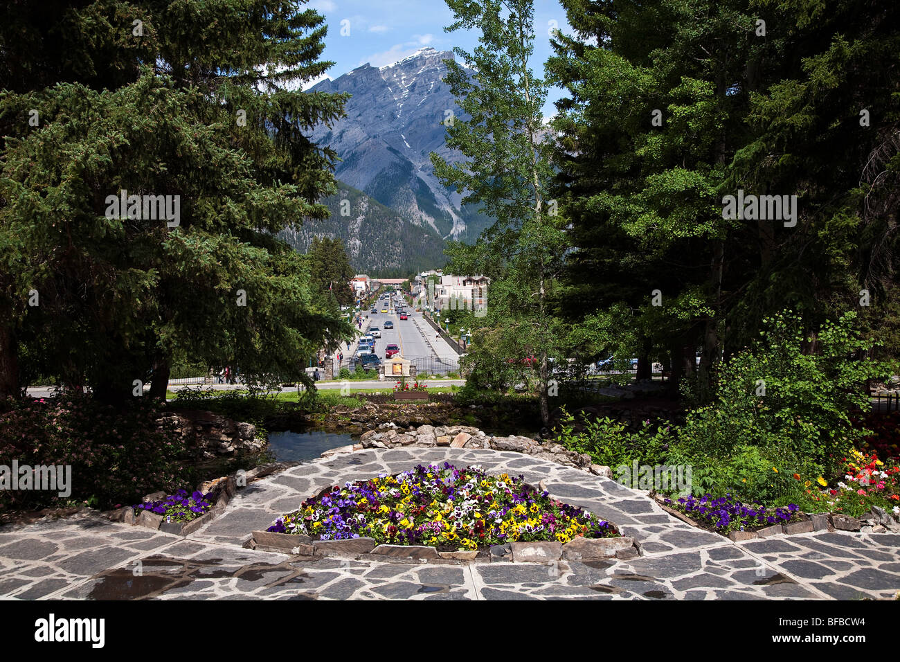 "Banff" Canada Alberta; photographed from the Banff National Parks ...
