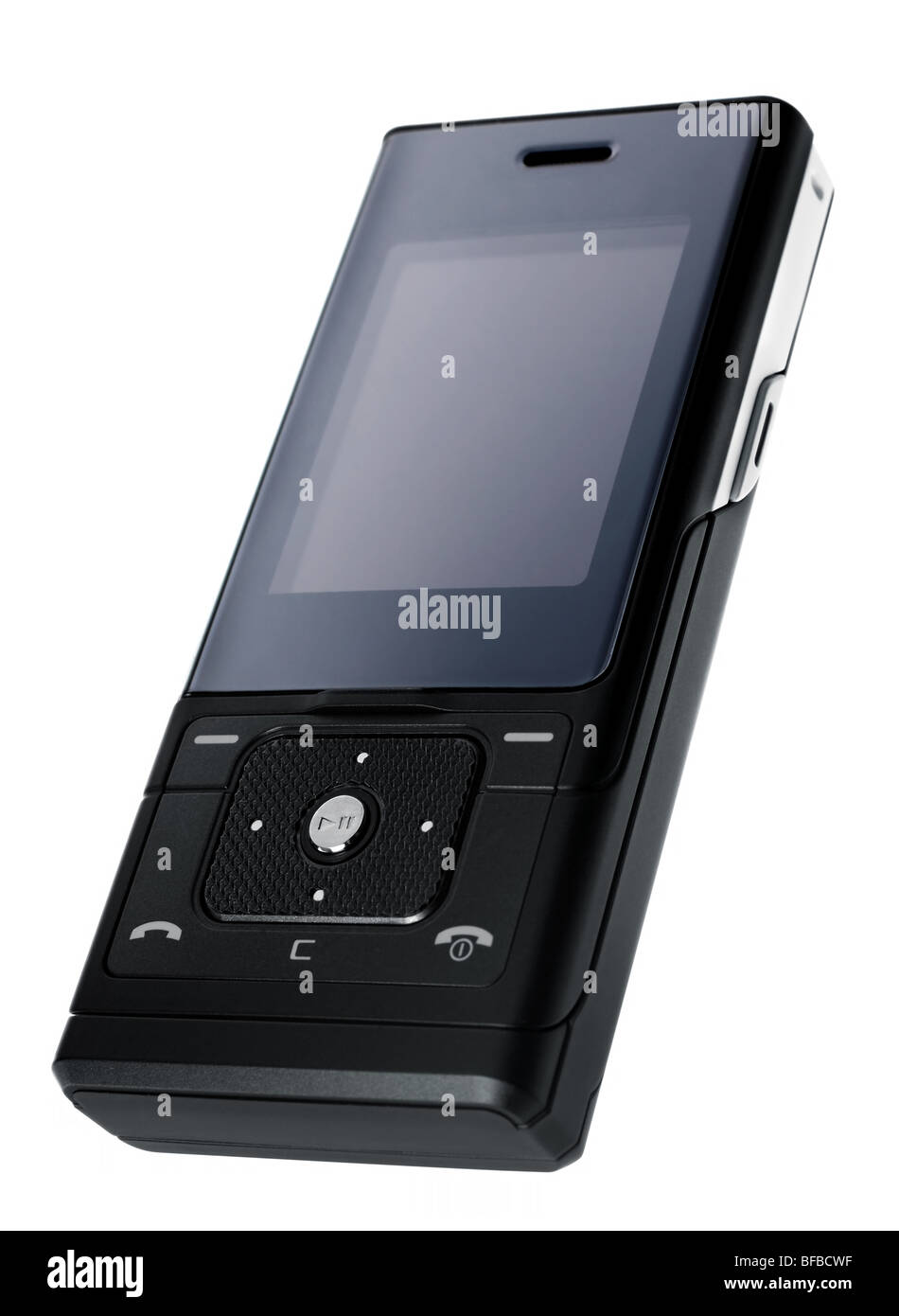 Gray mobile phone isolated on white background Stock Photo - Alamy