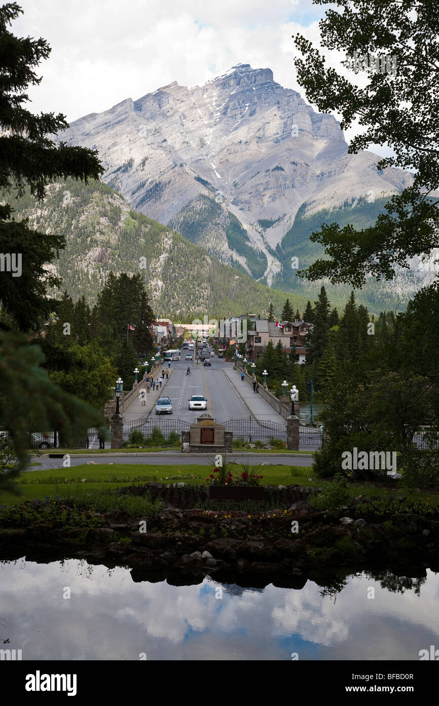 "Banff" Canada Alberta; photographed from the Banff National Parks ...