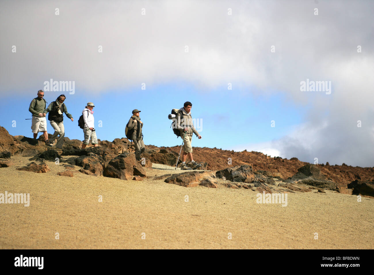 Group of hikers Stock Photo - Alamy