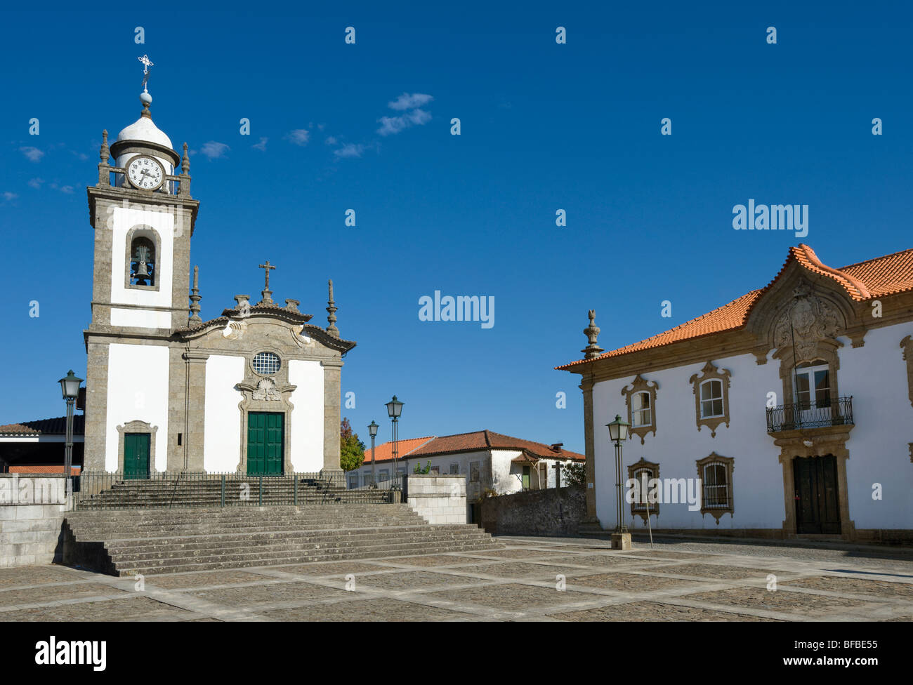 Portugal, the Alto Douro, Mesao Frio, Sao Nicolau village church Stock ...