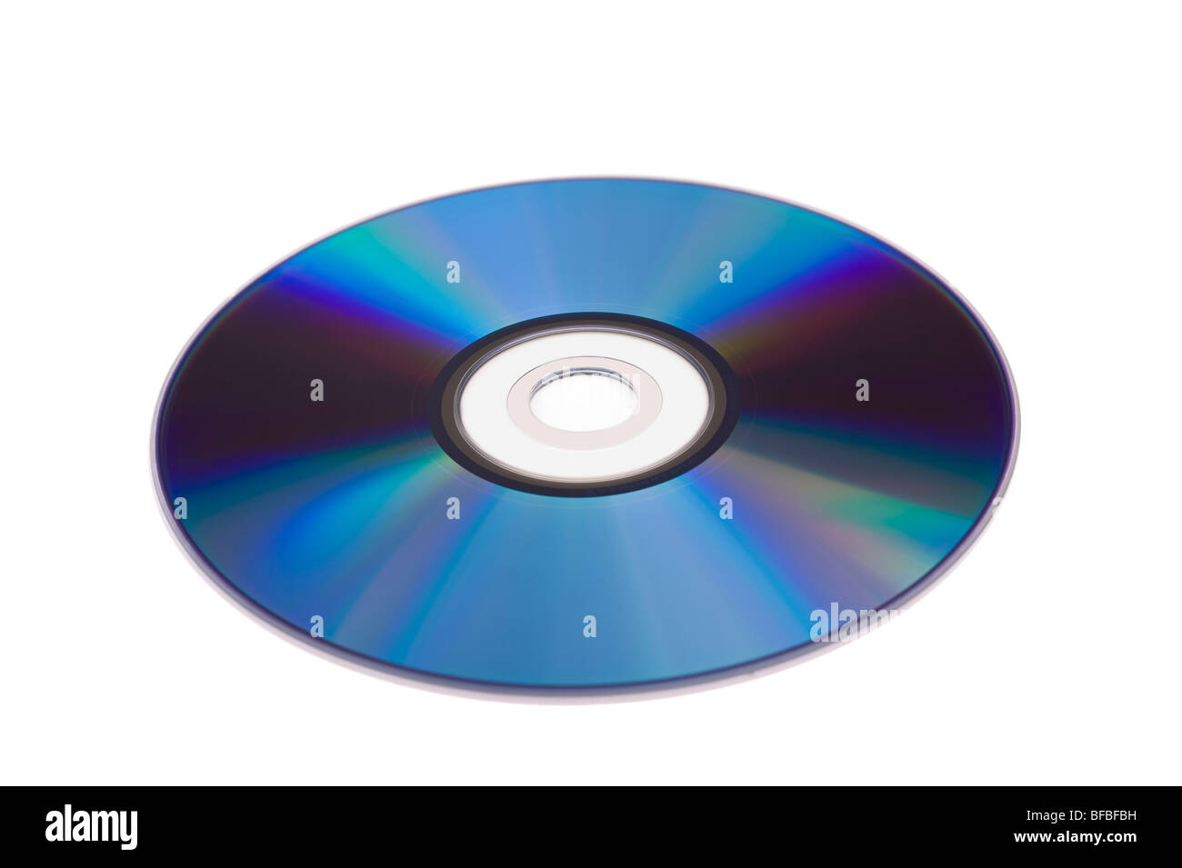 Blue DVD disc isolated on white background Stock Photo - Alamy