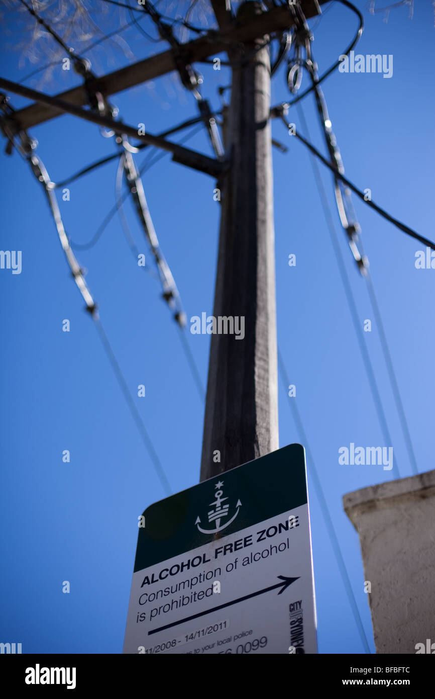 Alcohol Free Zone sign in Surry Hills, Sydney, Australia Stock Photo ...