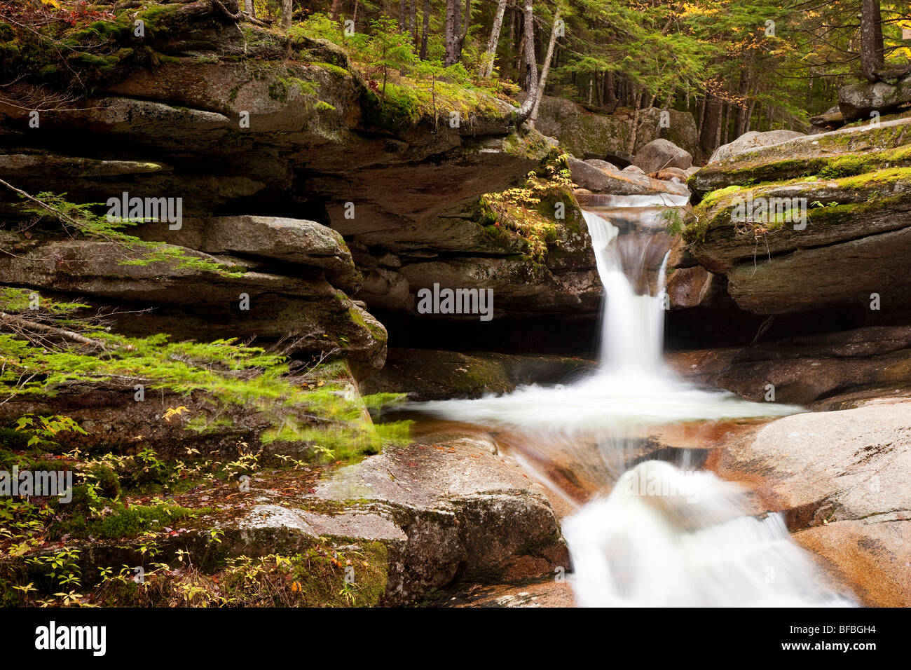 Sabbaday Falls along Kancamagus Highway in New Hampshire USA Stock ...