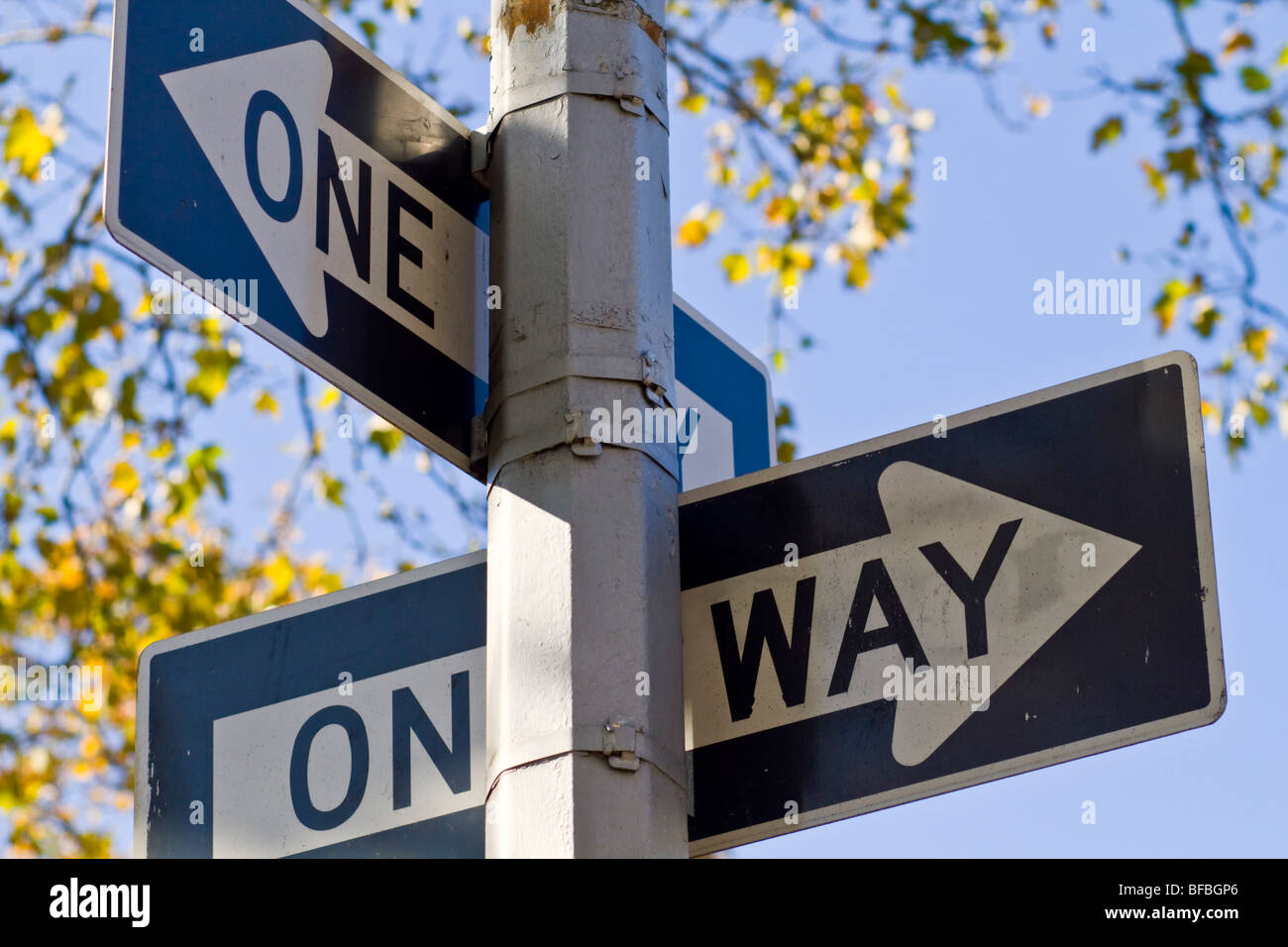 Each way is a one way Stock Photo - Alamy