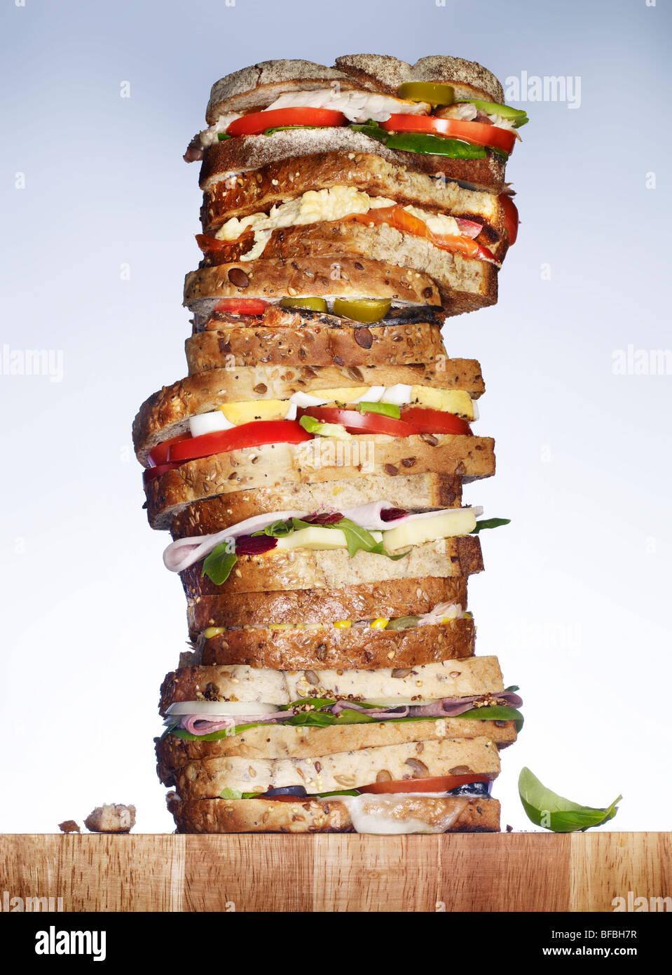 A stack of sandwiches Stock Photo - Alamy