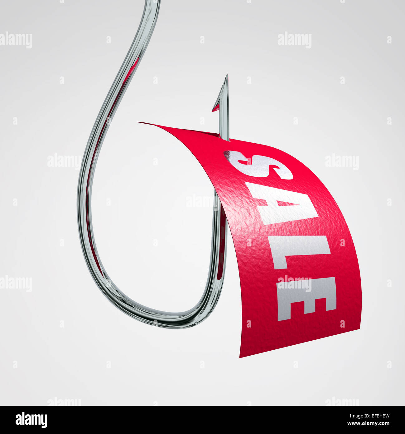 sale label on hook Stock Photo - Alamy