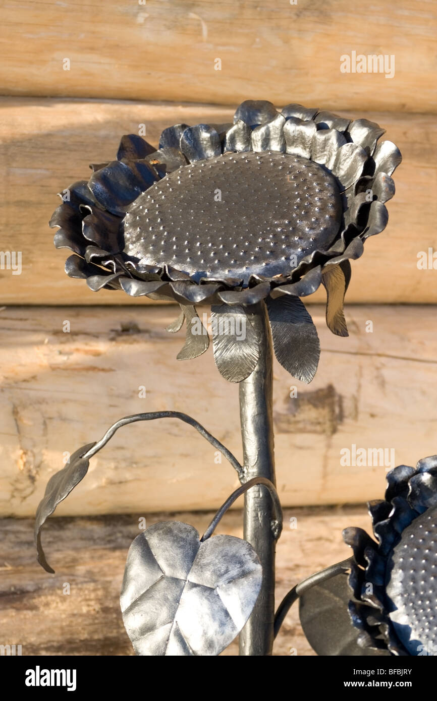 Blacksmith's work in the forms of sunflowers Stock Photo - Alamy