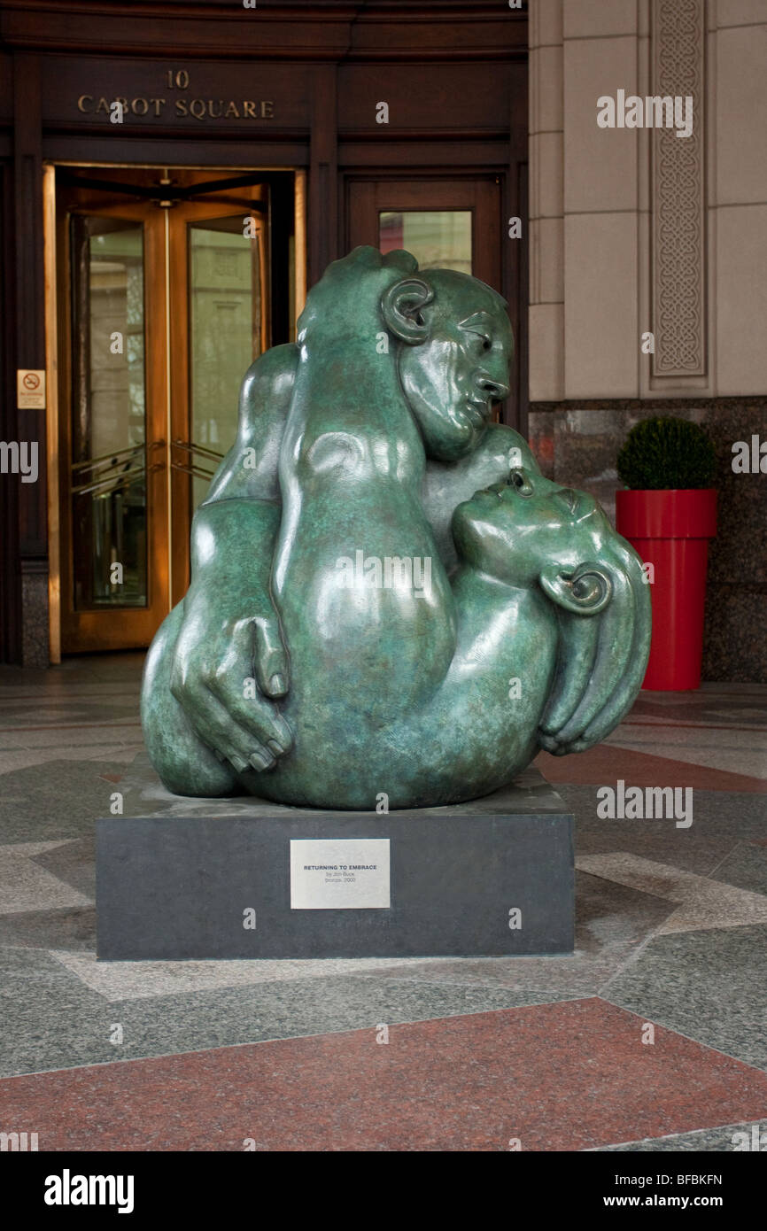By the sculptor Jon Buck "Returning to Embrace" situated outside No 10 ...