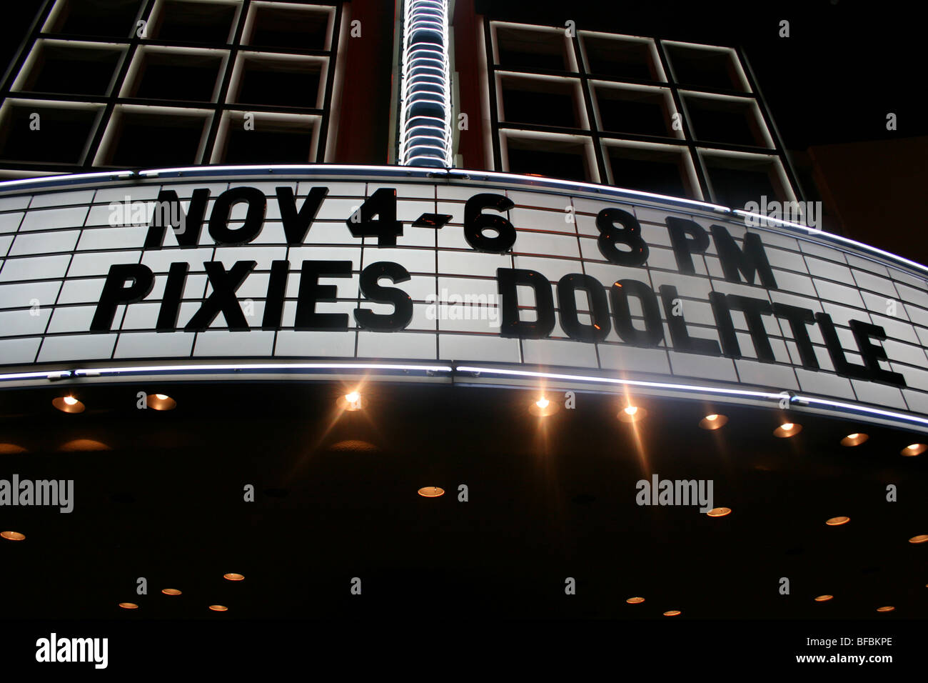 Sign outside of Hollywood Palladium, announcing Pixies Doolittle ...