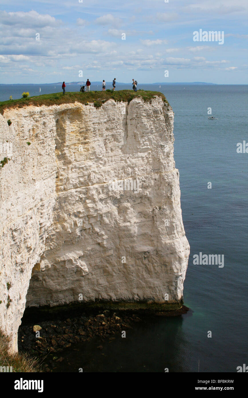 Old Harry Rocks on the coastal path from Studland to Swanage on the ...