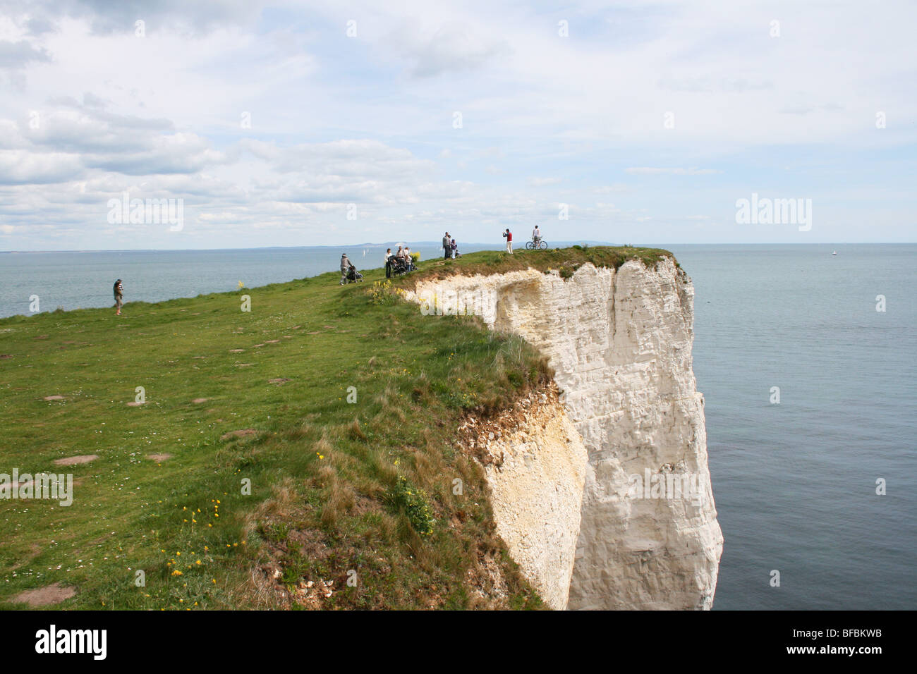 Old Harry Rocks on the coastal path from Studland to Swanage on the ...