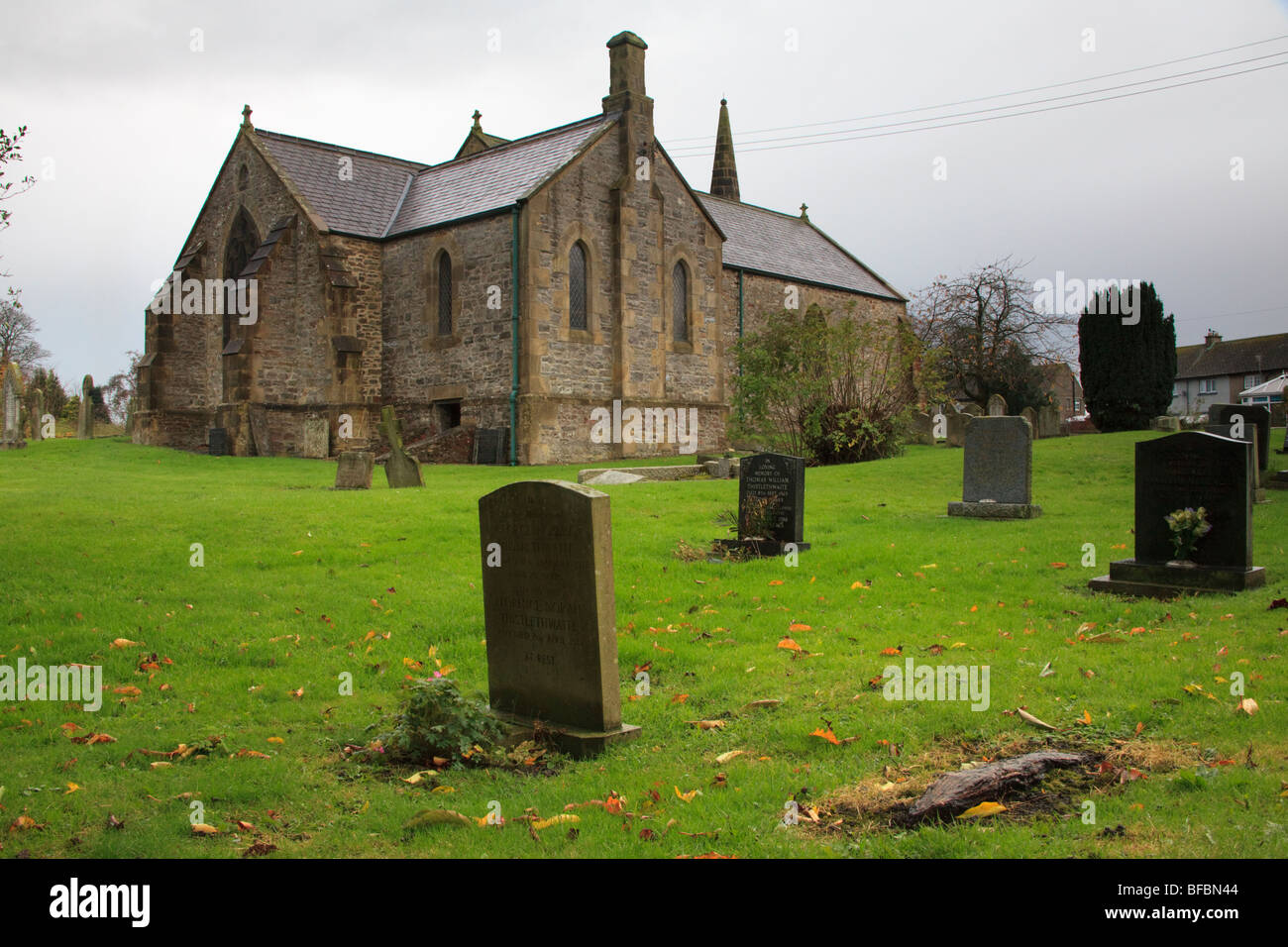 View of St Johns baptist church in Bellerby Leyburn in the Yorkshire ...