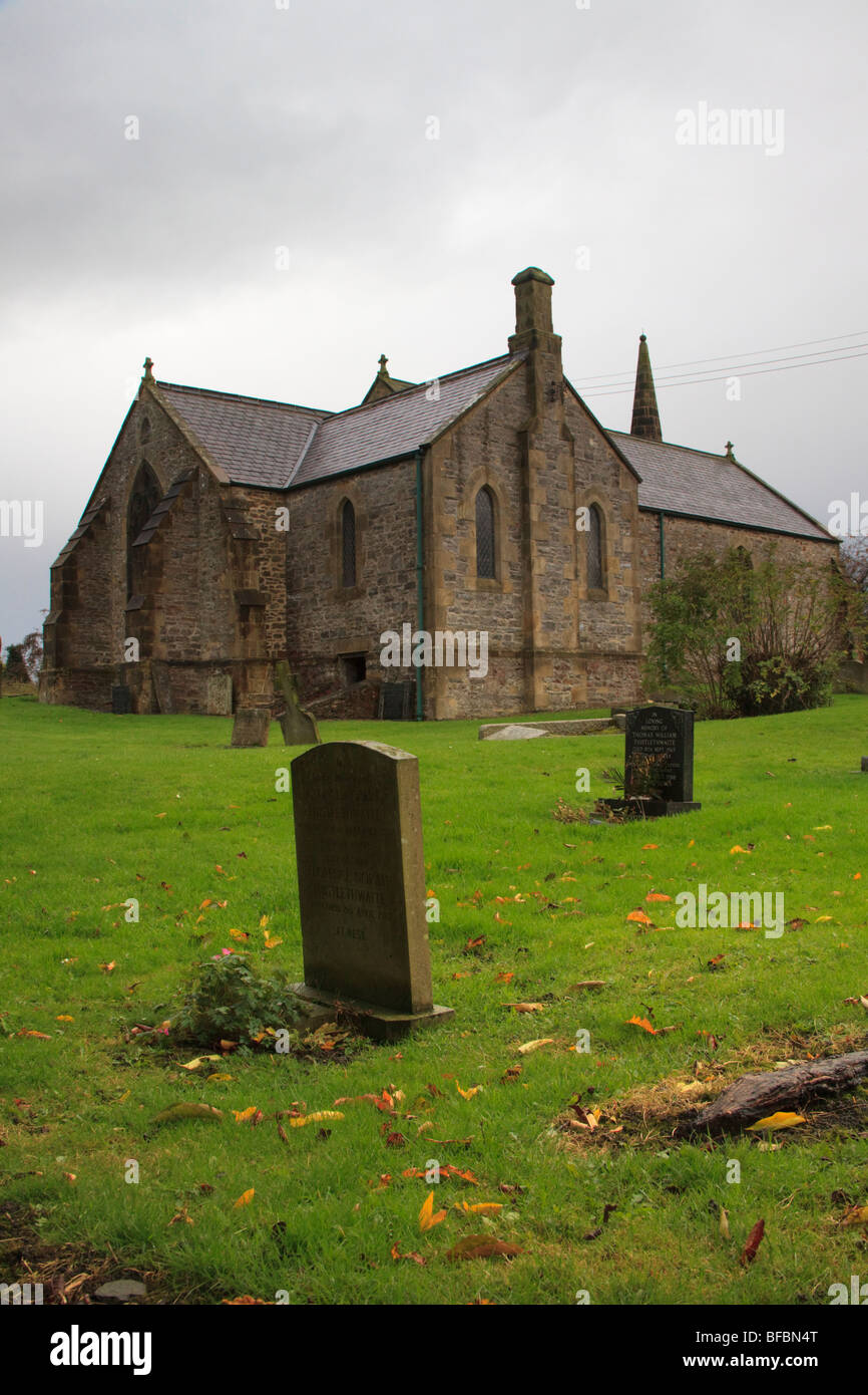 View of St Johns baptist church in Bellerby Leyburn in the Yorkshire ...