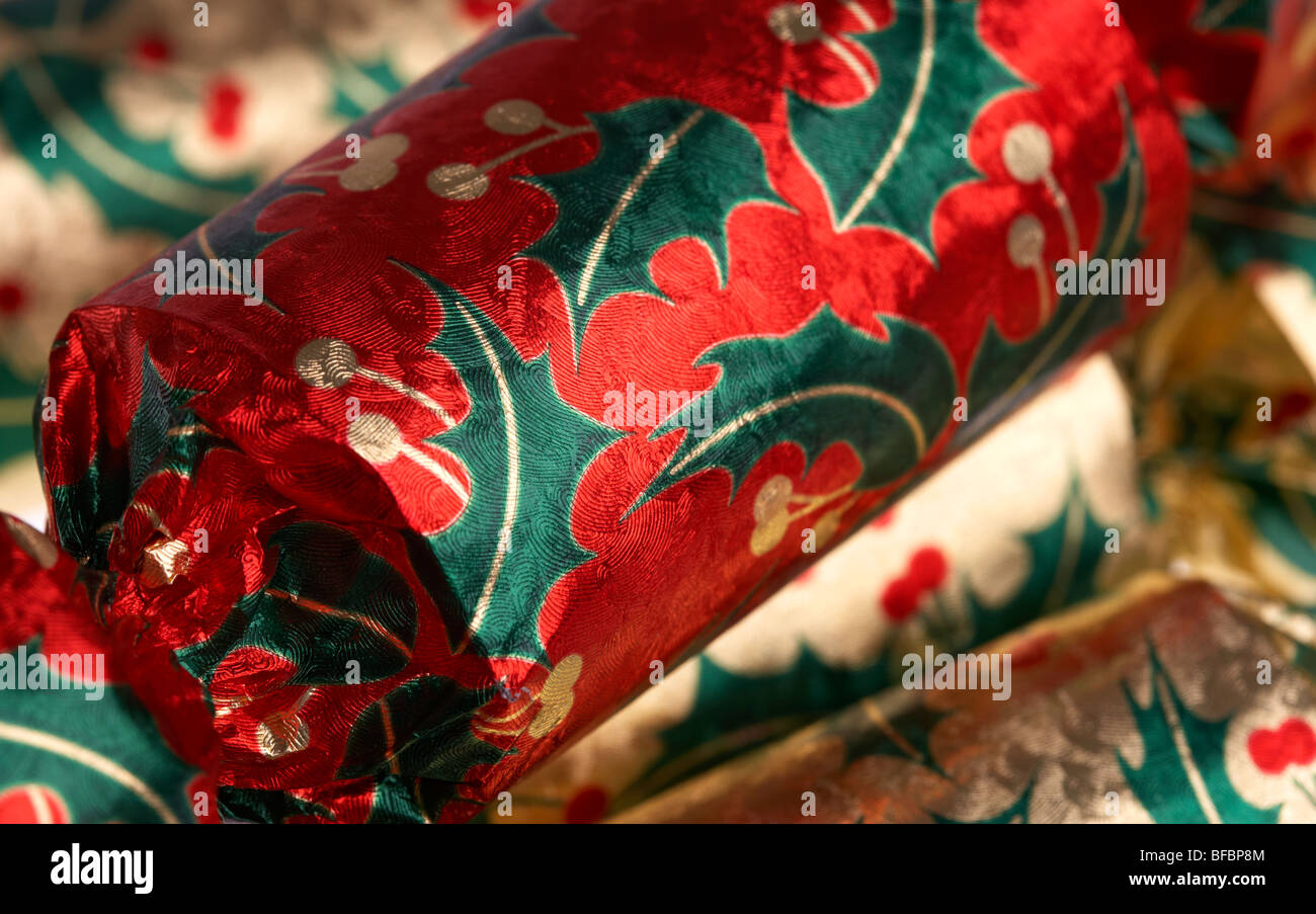 close up of pile of christmas crackers Stock Photo - Alamy