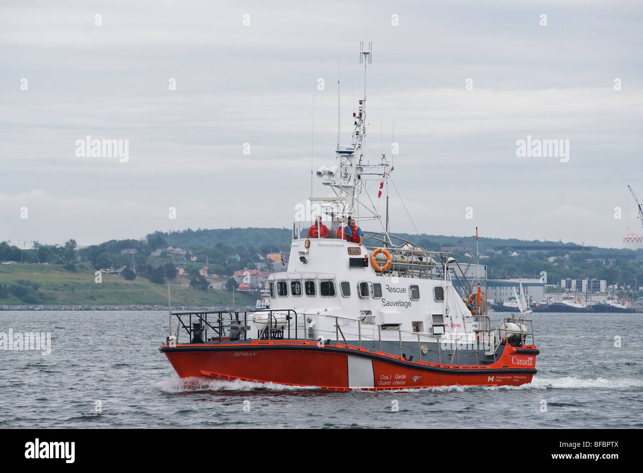 A Canadian Coast Guard lifeboat Stock Photo - Alamy