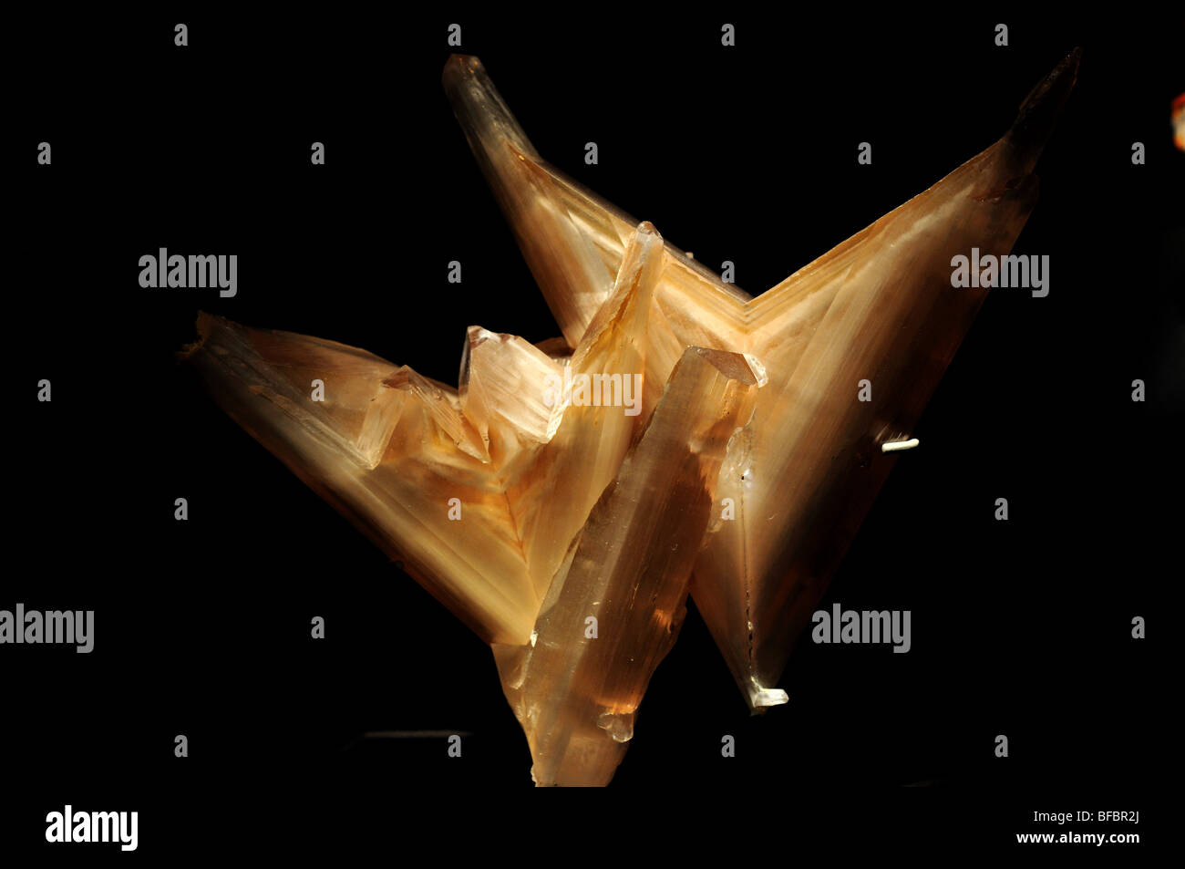 Twin crystals of cerussite, lead carbonate (PbCO3 Stock Photo - Alamy