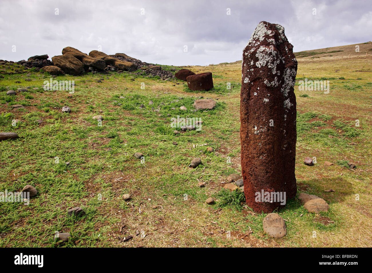 Female moai on Vinapu O Tahiri Ahu Tahiri Easter Island (Isla de Pascua ...
