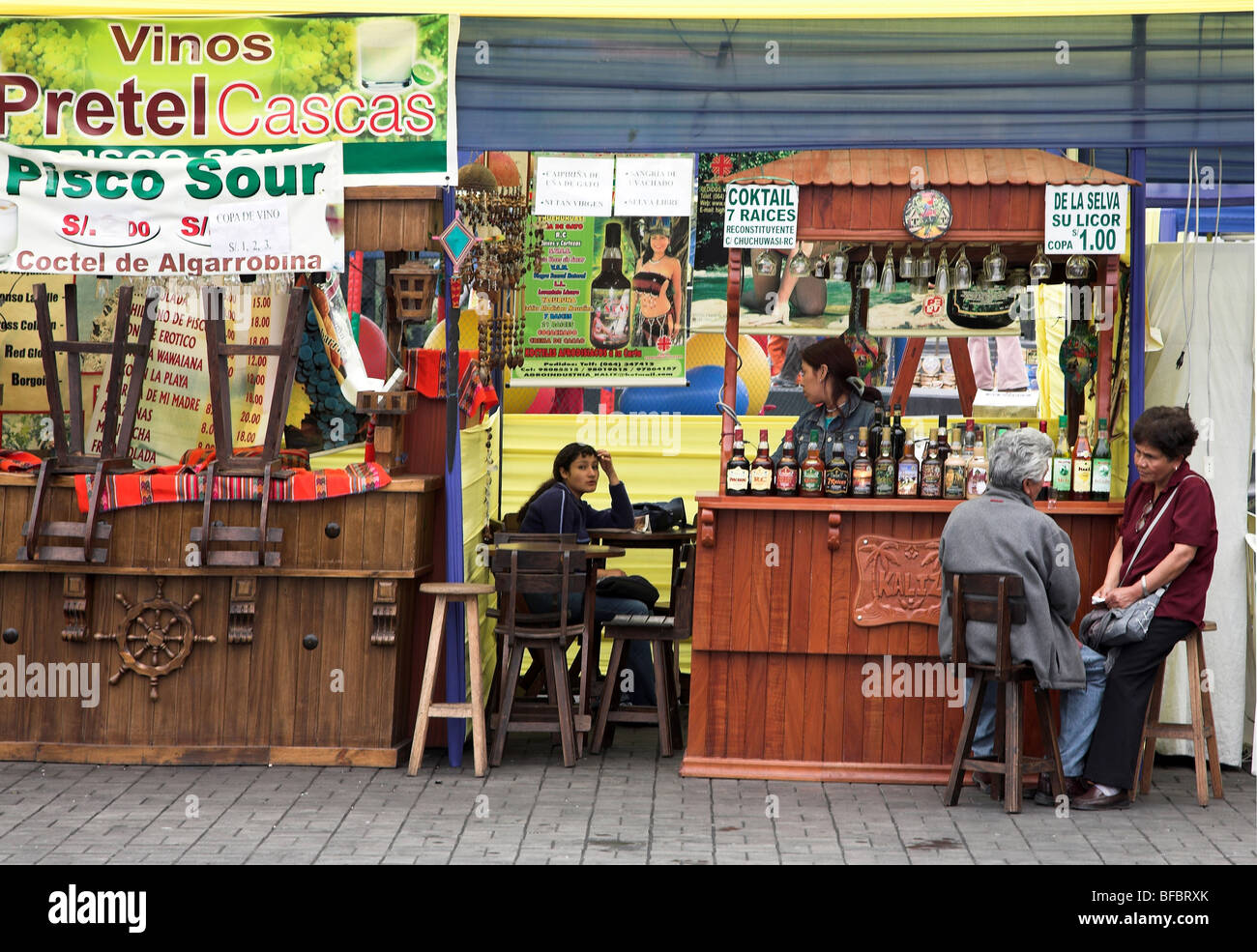 Lima, Peru, street nearby Plaza de Armas or Plaza Mayor: a rudimentary ...