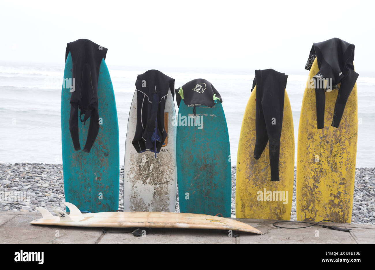 Lima, Peru surfing beach below the cliffs of Miraflores Stock Photo - Alamy