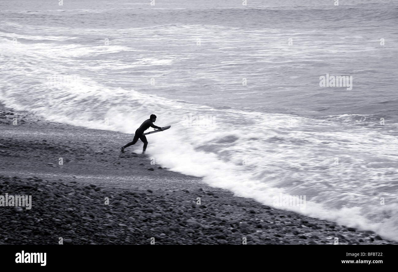 Lima, Peru surfing beach below the cliffs of Miraflores Stock Photo - Alamy