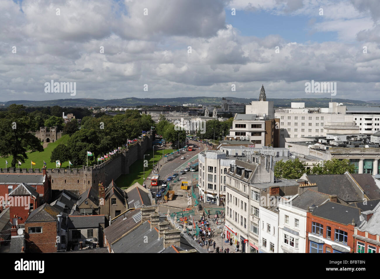 Cardiff City Centre Aerial High Resolution Stock Photography and Images ...
