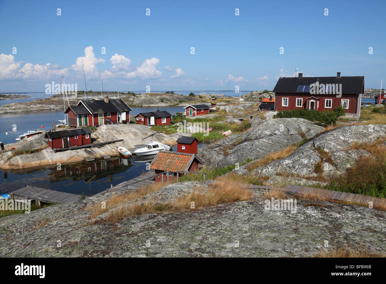 Small old village on island Stock Photo - Alamy