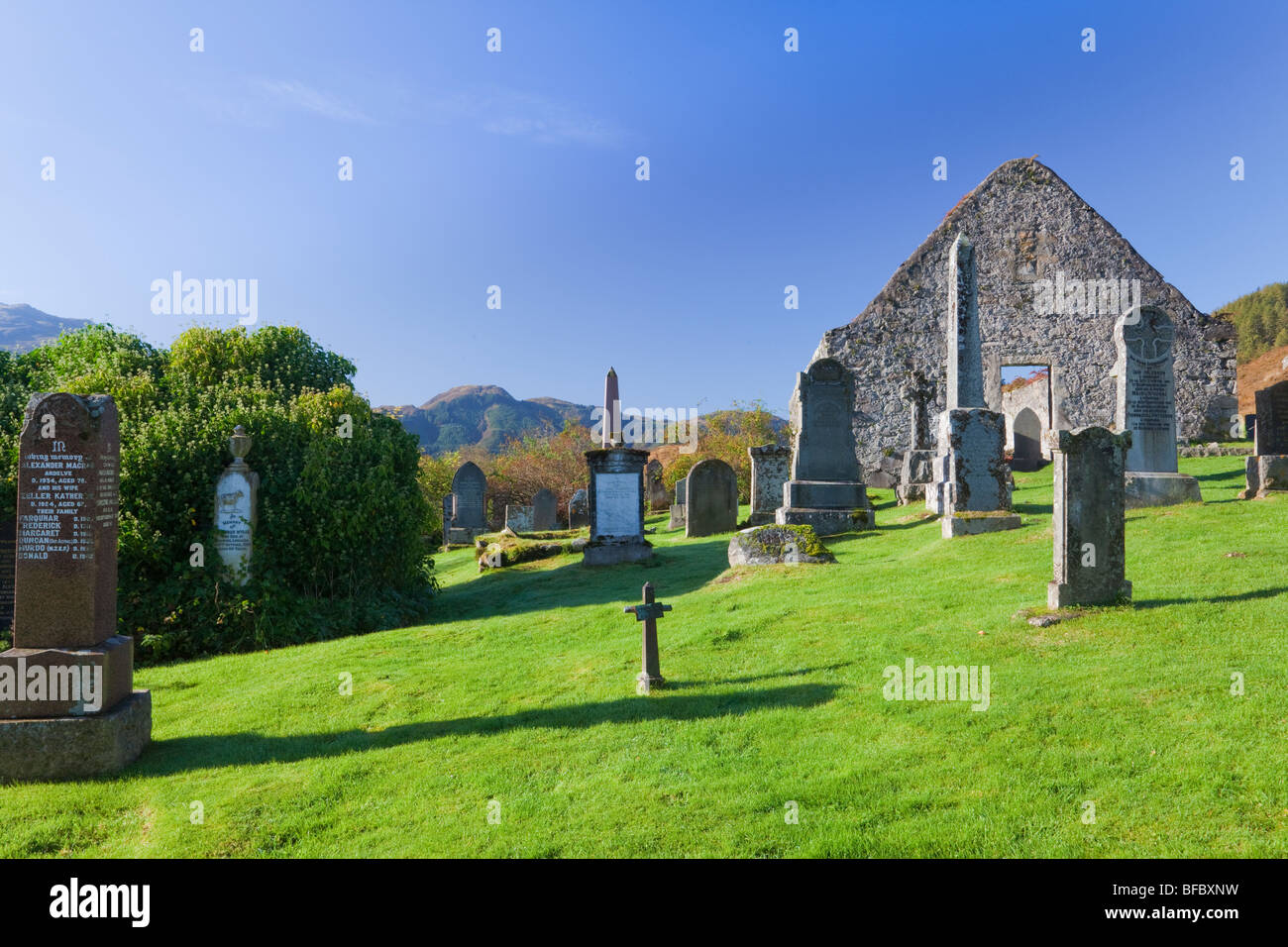 Saint Dubhthach's church, Loch Duich Stock Photo - Alamy