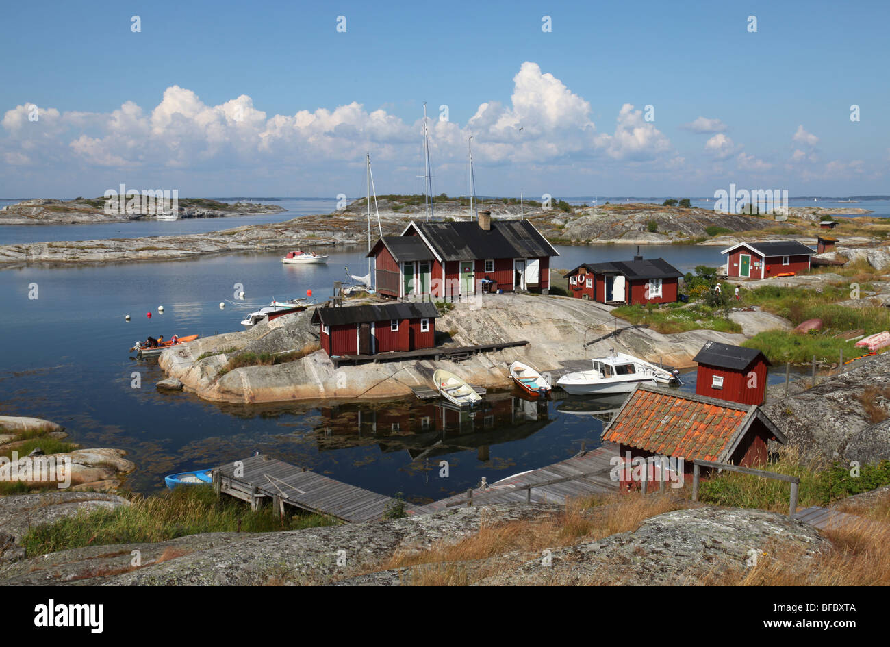 Small old village on island Stock Photo - Alamy