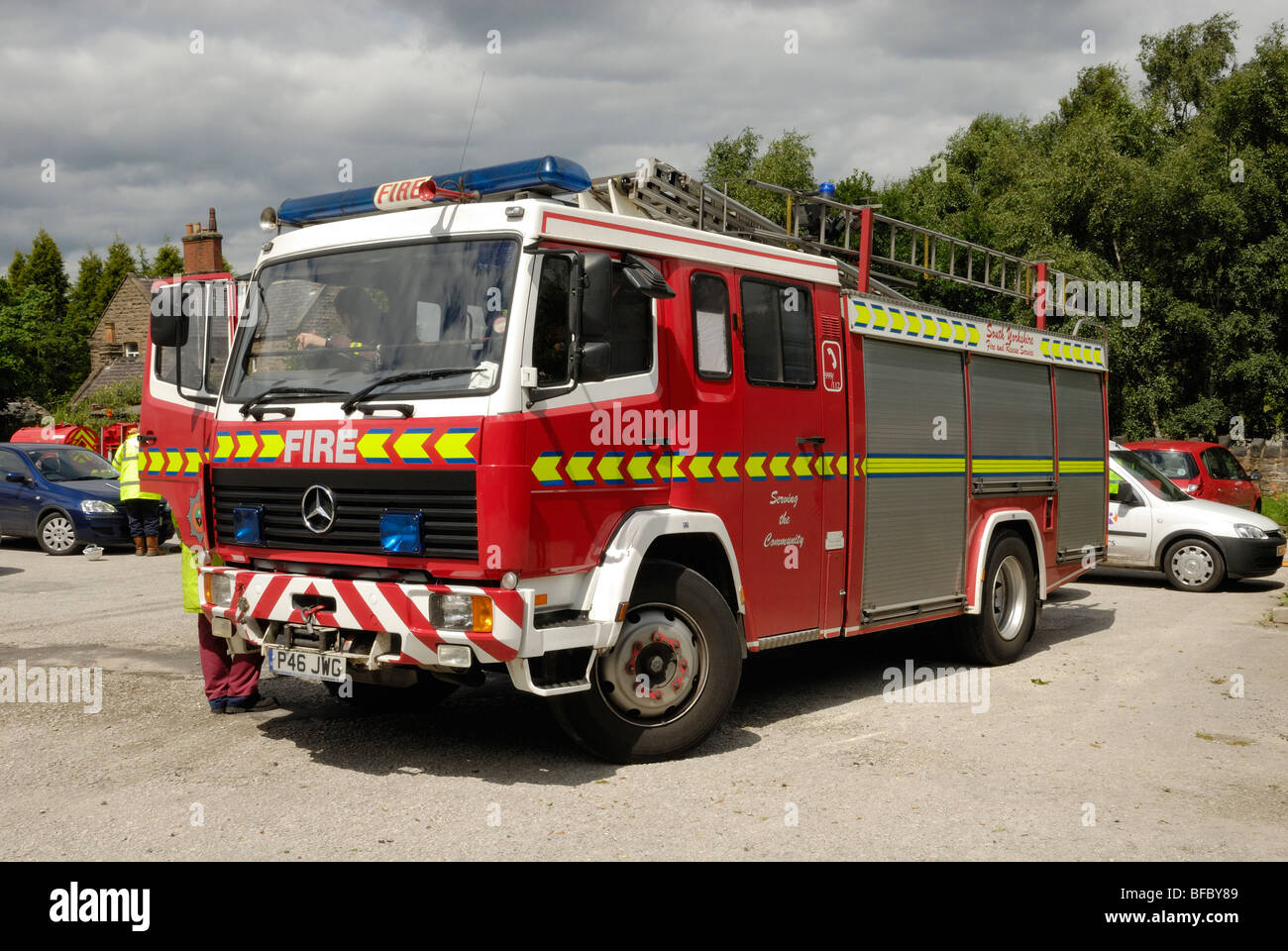 Fire & Rescue Service South Yorkshire Mercedes fire engine Stock Photo ...