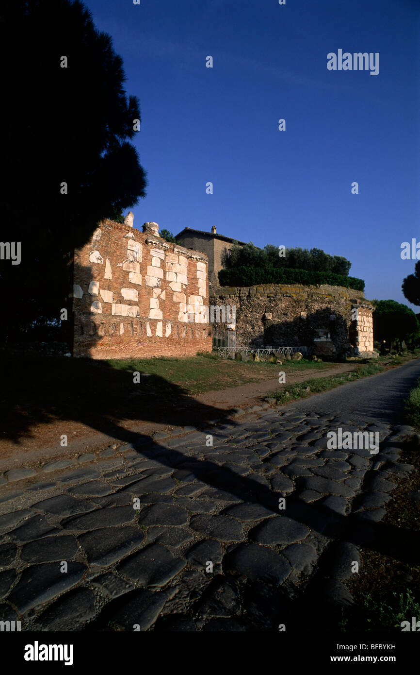 Italy, Rome, Via Appia Antica, Old Appian Way, Roman road Stock Photo ...