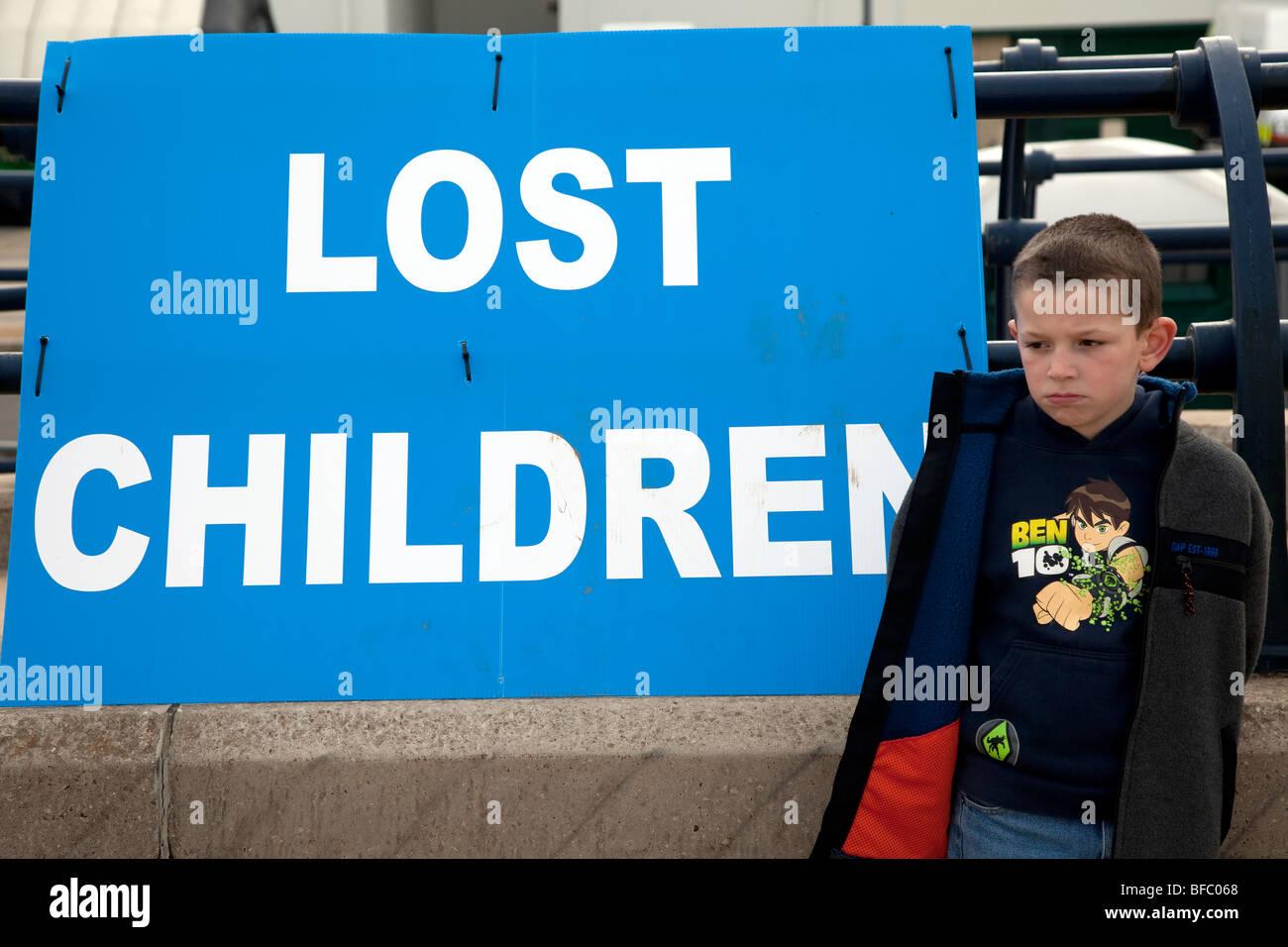 Rally point sign for lost children at Southport Air Show event ...