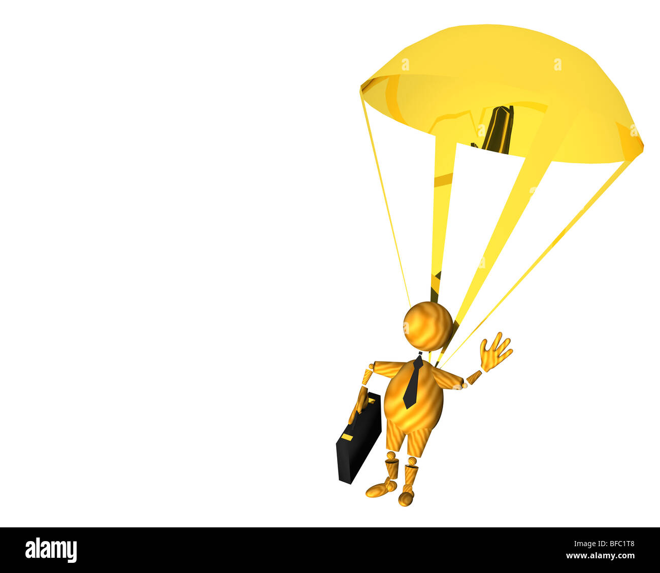 Golden parachute businessman Cut Out Stock Images & Pictures - Alamy