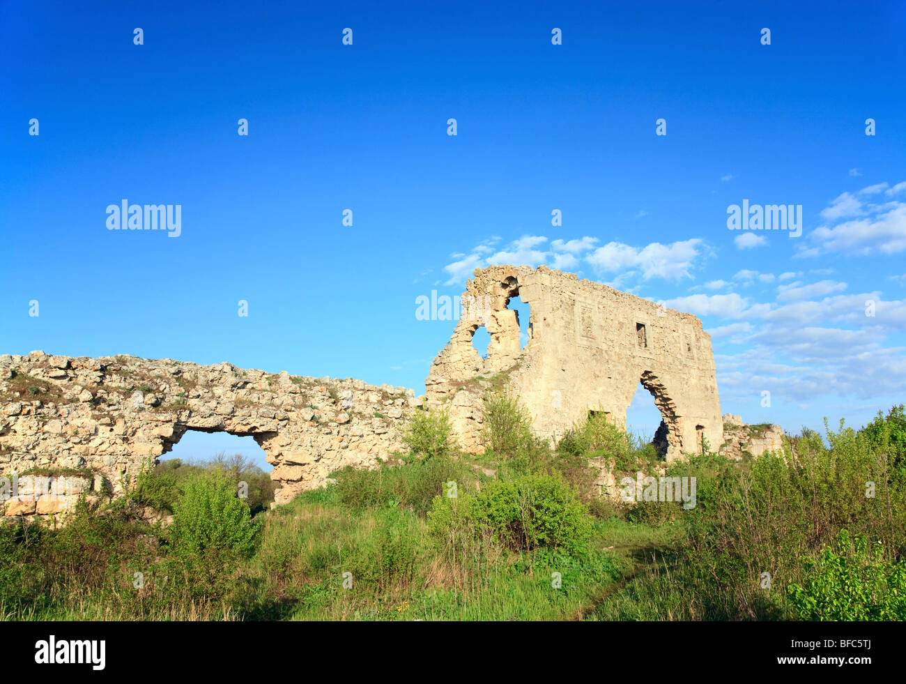 Historic Mangup Kale fortress stony walls ruins (Mangup Kale - historic ...