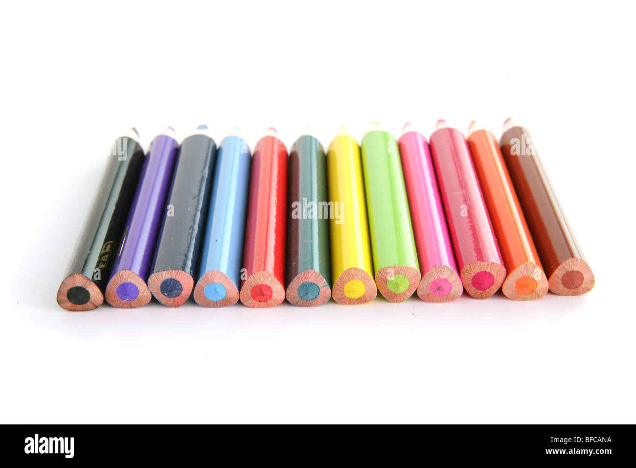 Crayons isolated on white background Stock Photo - Alamy