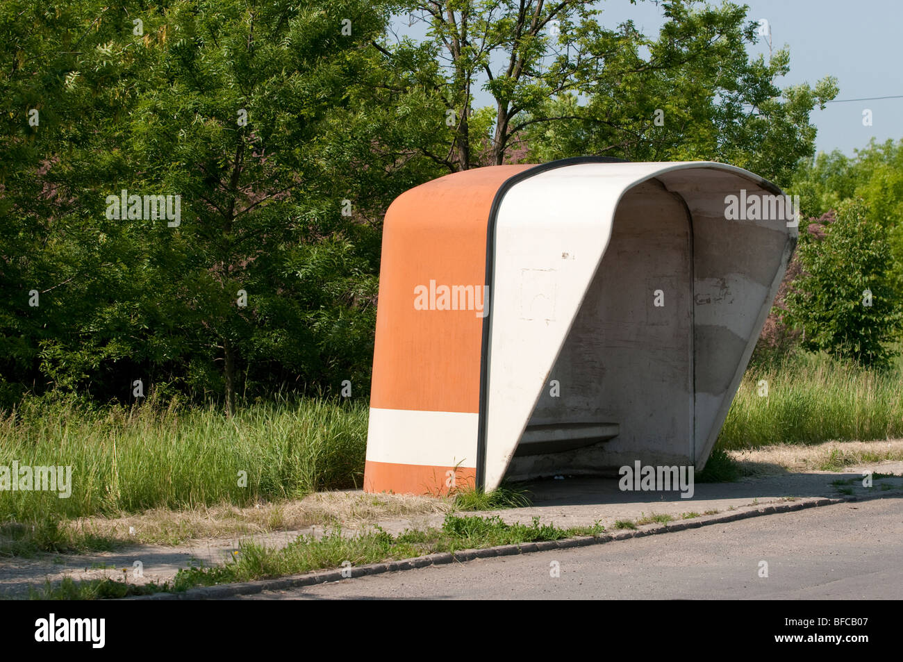 communist era bus stop in Szolnok Hungary Eastern Europe Stock Photo ...