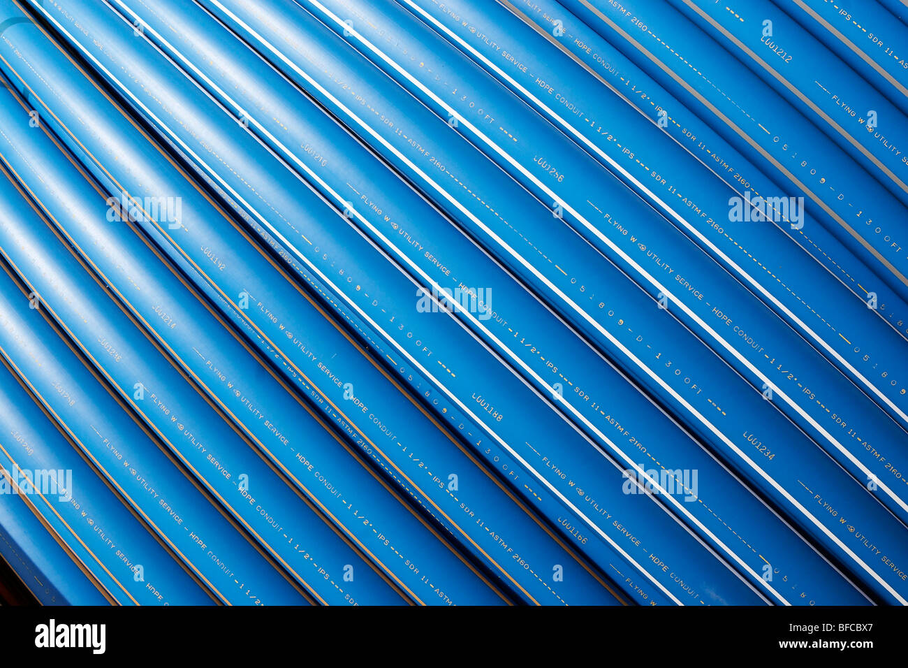 Spool of solid wall high density polyethylene (HDPE) conduit Stock ...